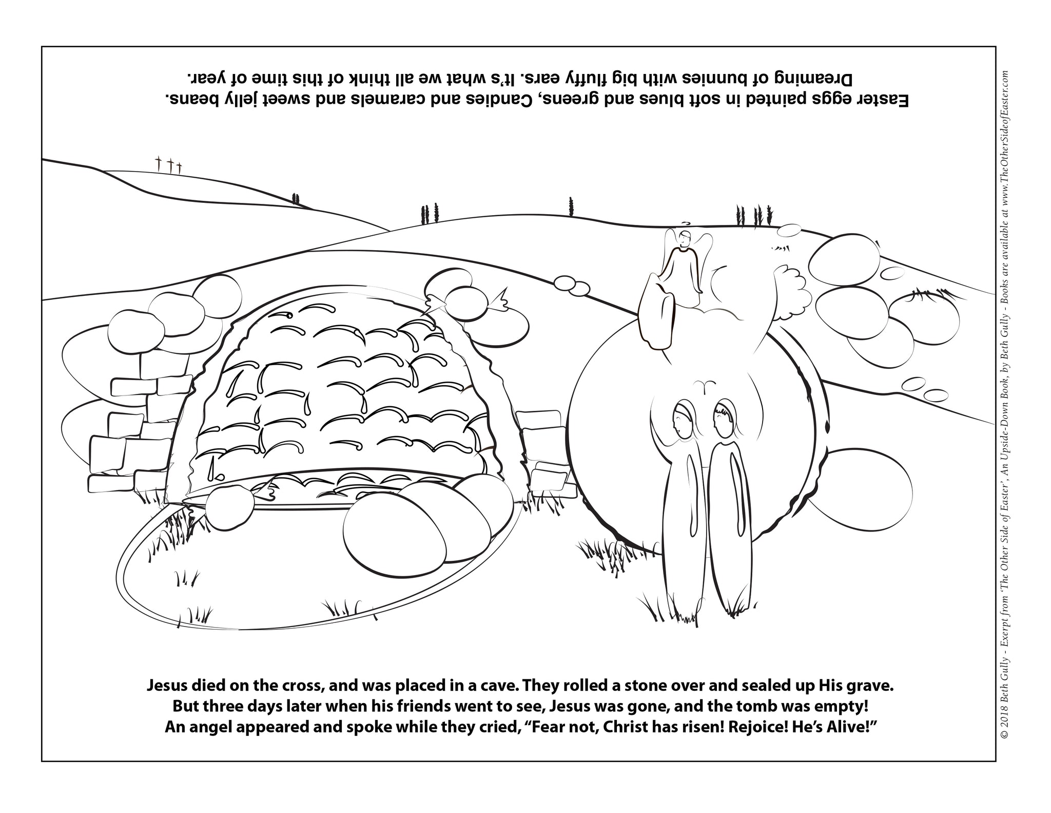 empty easter basket coloring sheet
